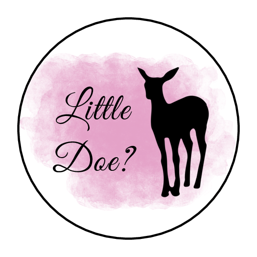 30 Gender Reveal deer Baby Shower stickers Little buck? Doe? labels 1.5 ...