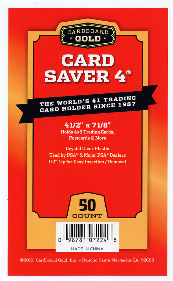 1000 New Cardboard Gold Card Saver 4 Semi Rigid PSA Submissions Full ...