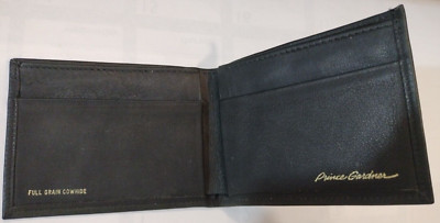 MEN`S WALLET-PRINCE GARDNER BLACK COWHIDE LEATHER | eBay