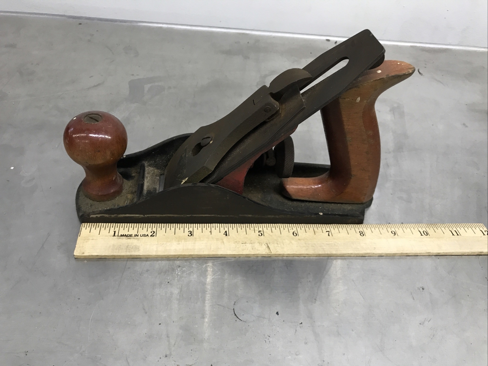 Vintage MILLERS FALLS No.90 Wood Plane Made in USA 9 1/4" hand block ...