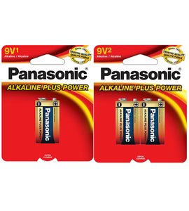 Panasonic 9V Alkaline Plus Power Battery (1 Pack or 2 Pack) | eBay
