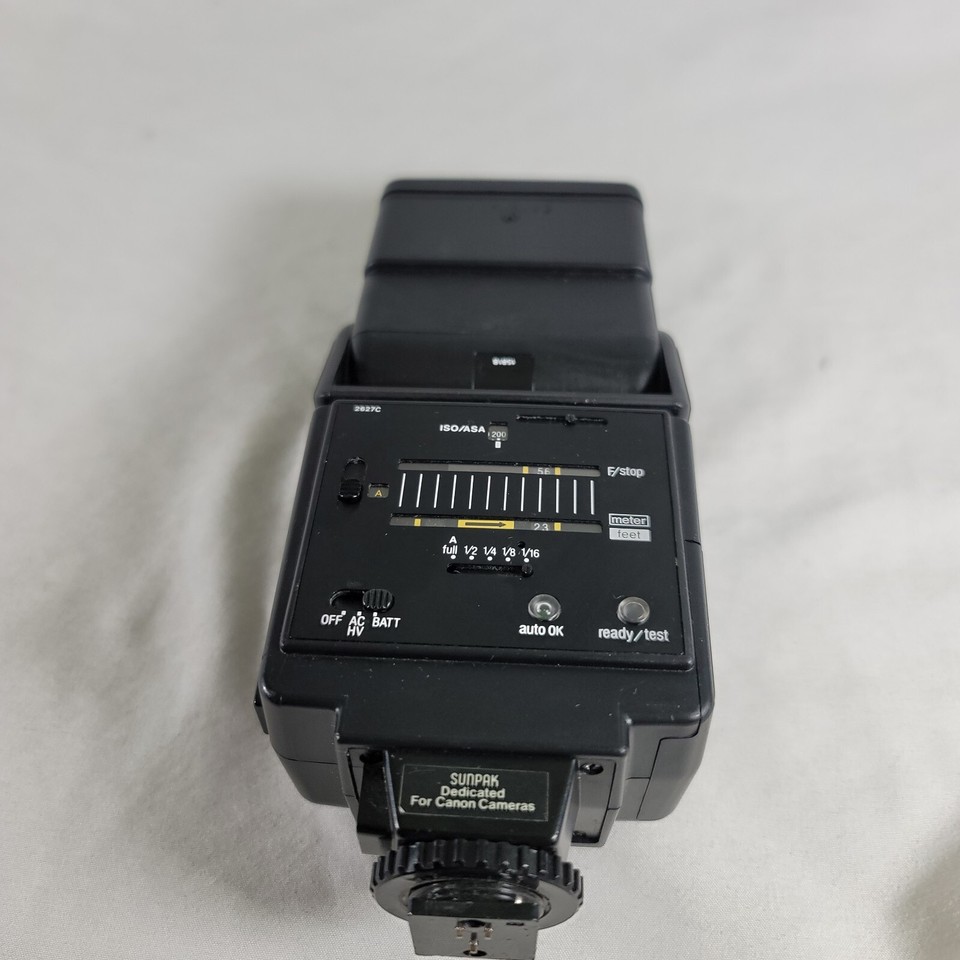 SUNPAK Auto 433D Black Thyristor Flash Dedicated For Canon Cameras Not ...