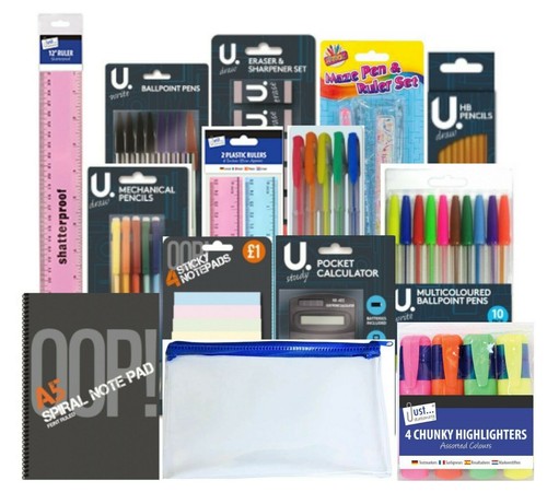 64 Pc Stationary Set Back To School Pen Pencil Eraser Highlighter Ruler ...