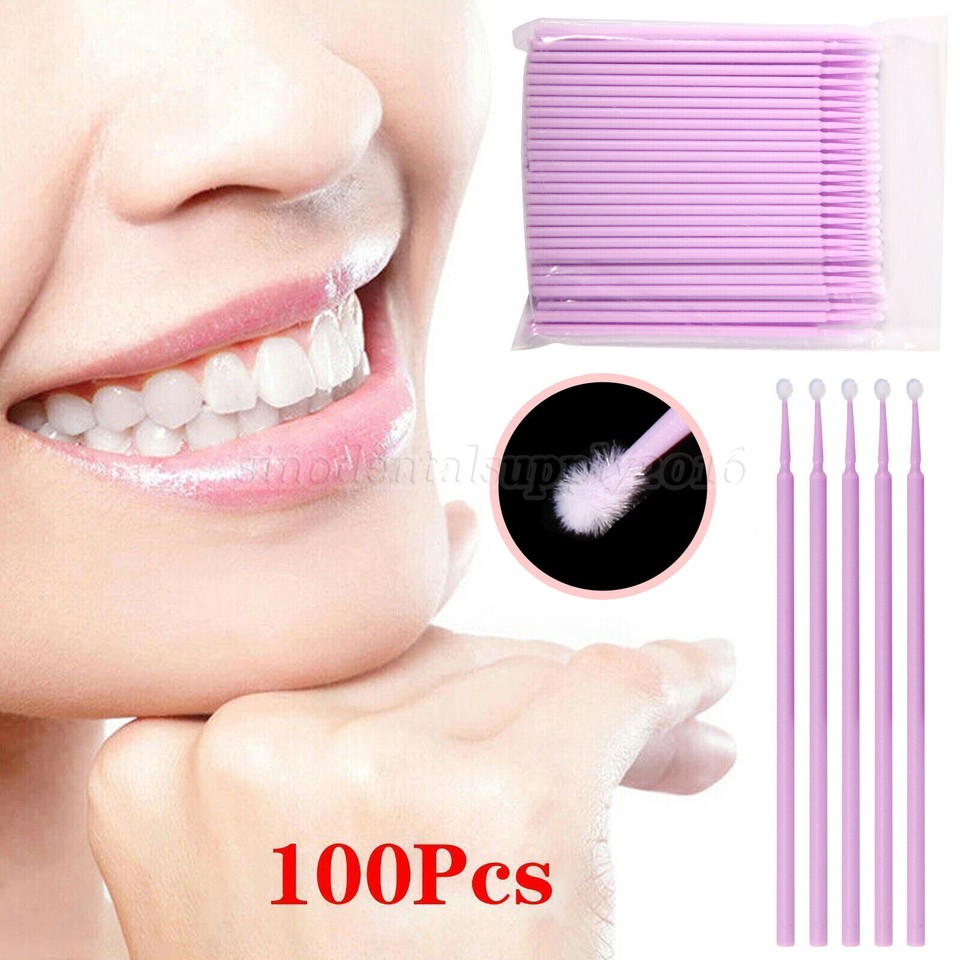100-1000pcs Microbrush Applicator Tips Dental Brush Regular /Fine ...