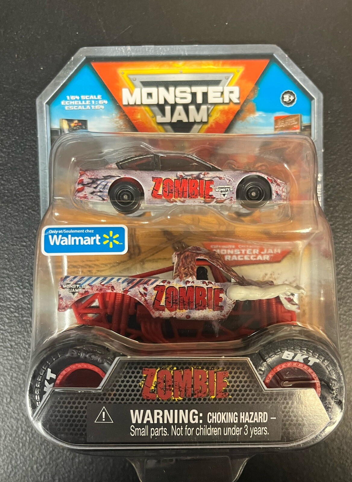 Zombie MONSTER JAM Race Car 2-Pack Car and Truck 1/64 Spin Master ...