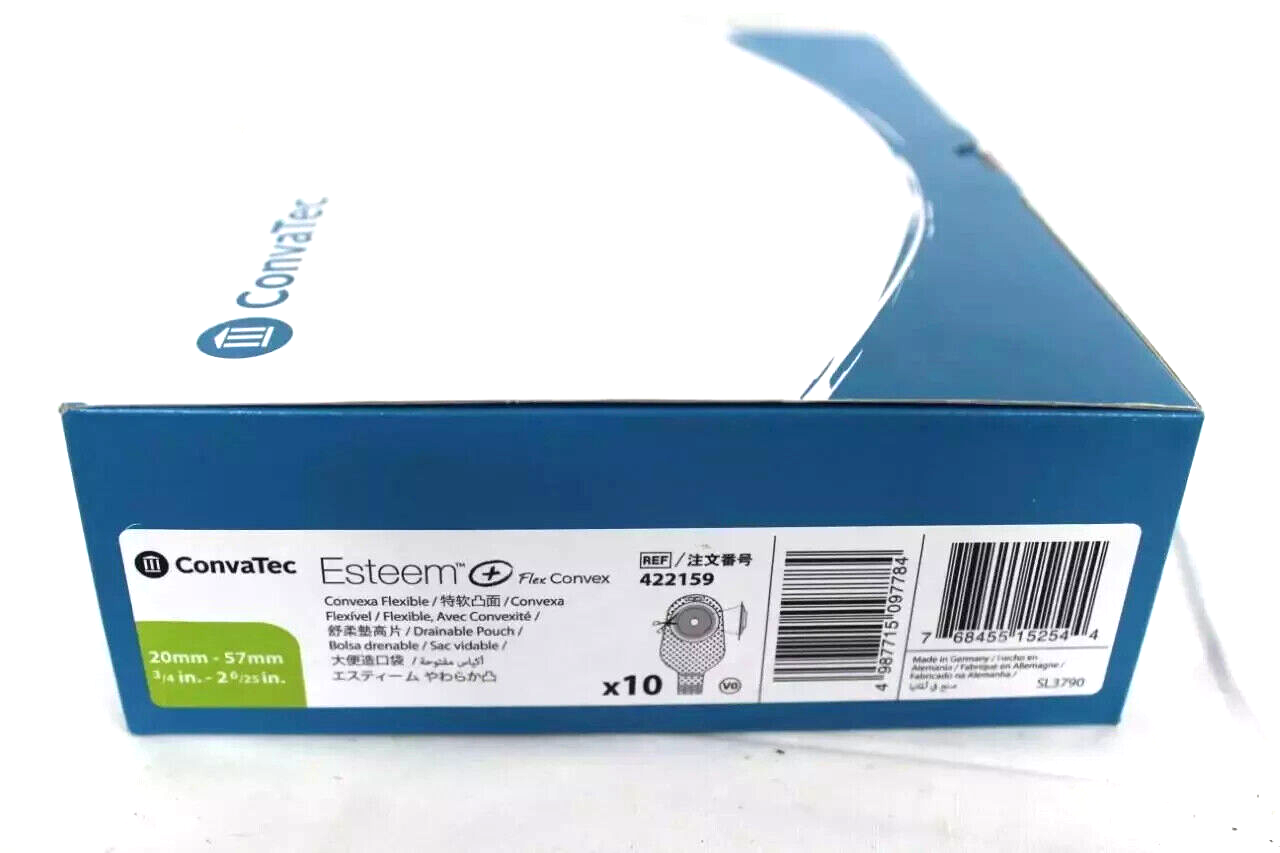 Convatec 422159 Esteem-Flex Convex 1-Piece Drainable Ostomy Pouches Ex 11/2024 | eBay