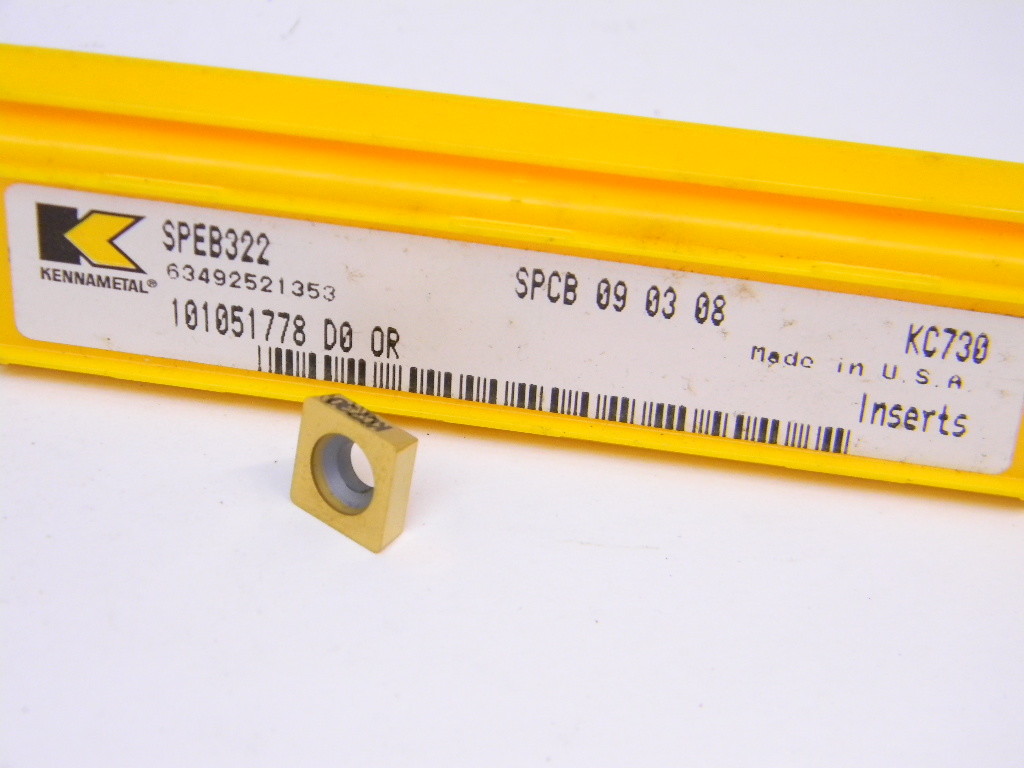 NEW SURPLUS 1PC. KENNAMETAL SPEB 322 GRADE: KC730 CARBIDE INSERT | eBay