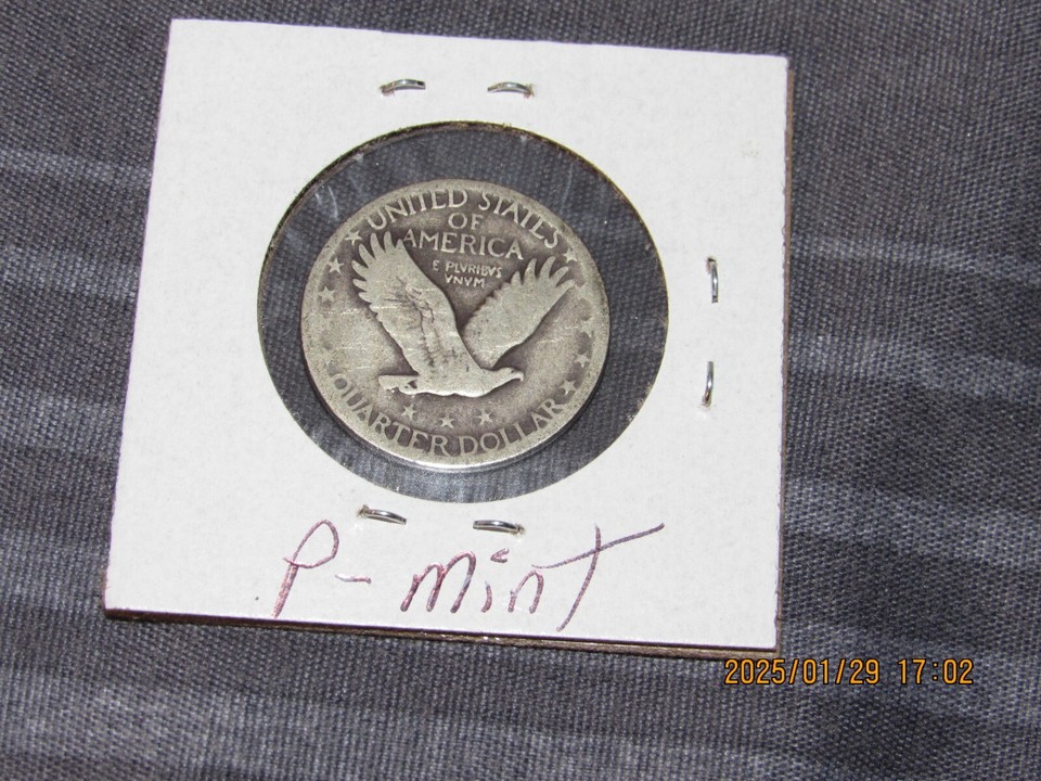 Fine Silver SLQ 1926 p Philadelphia Mint Standing Liberty Quarter Old ...