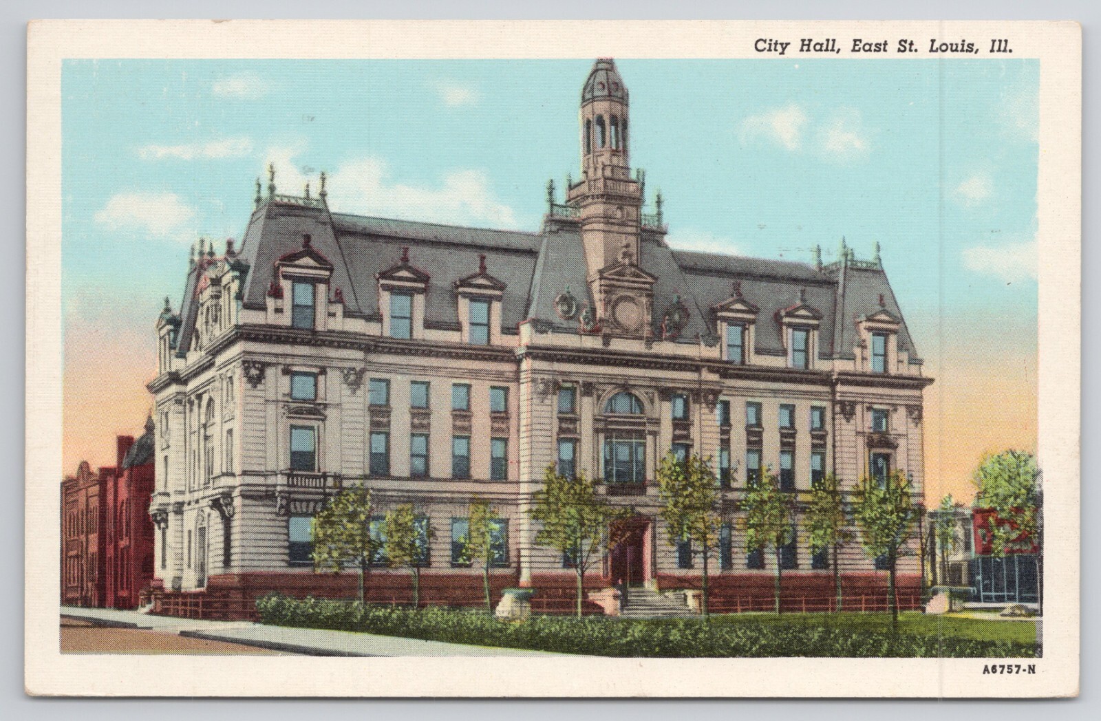 Postcard East St Louis City Hall Illinois | eBay