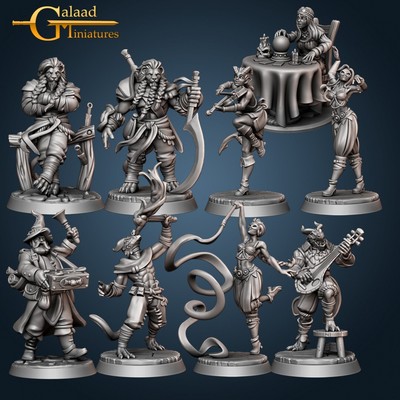 Festival Performers Bundle: 3D Resin Printed DnD (D&D) Pathfinder ...