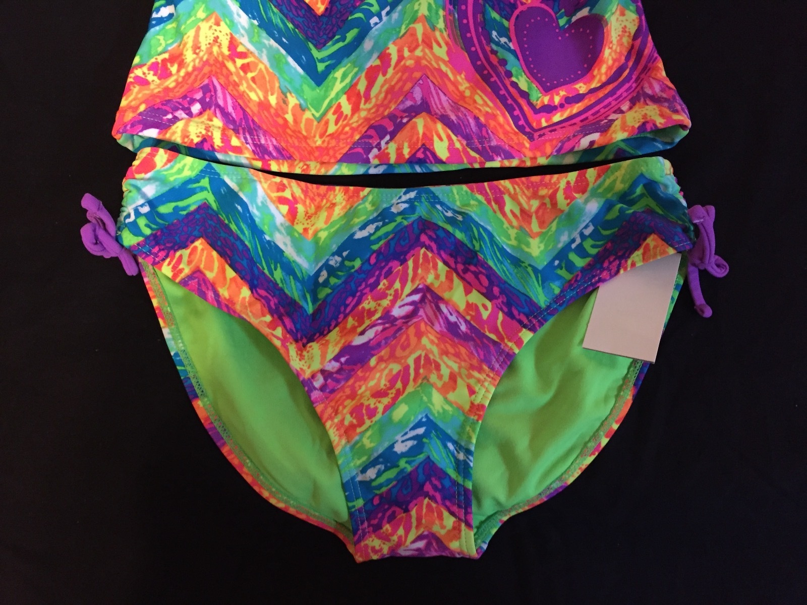 Breaking Waves Girls 2 pc Tankini Abstract Print Size 14 - NWT | eBay
