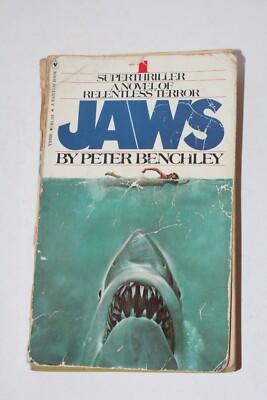 JAWS Paperback Book Peter Benchley Movie Edition 1975 | eBay