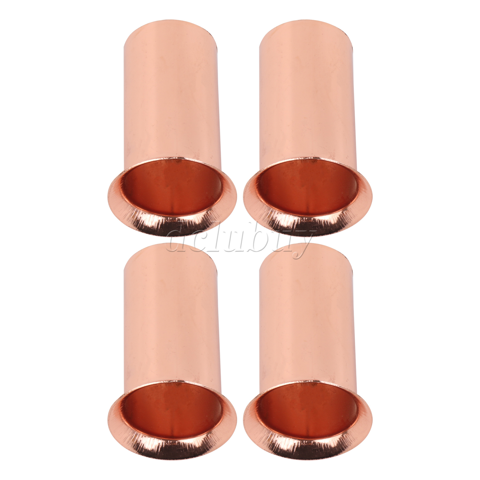 4 x Metal Chandelier Socket Sleeve 3.15" Tall x 1.18" Dia Rose Golden ...