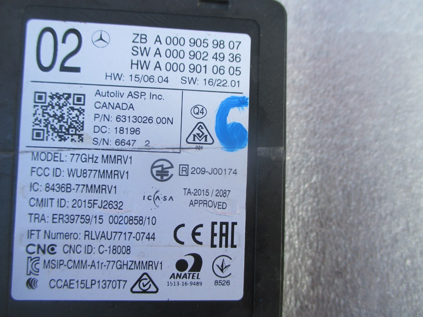 17 18 Mercedes E CLASS E400 E300 WAVE Radar Sensor BLIND SPOT OEM ...