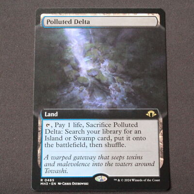 Polluted Delta (Extended Art) 465 MTG Modern Horizons 3 (MH3) Rare NM ...