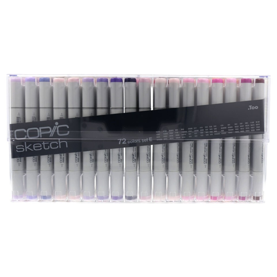 Copic Sketch Marker 72 Color Set Premium Artist Markers A, B, C, D, E ...