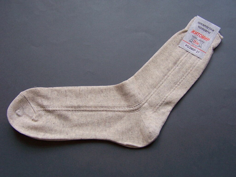 Ukraine.SOCKS 10 PAIRS 100% LINEN Flax SOCKS SIZE US 9-10 / EU 40- 41 ...
