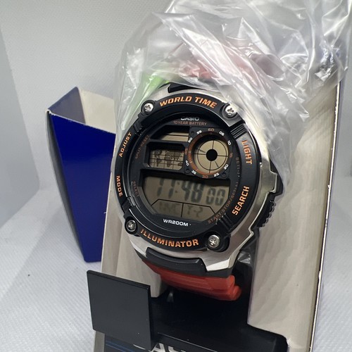 Casio Ae2100w-4av Digital Men's Watch 200 Meter WR Chronograph 5 Alarms ...