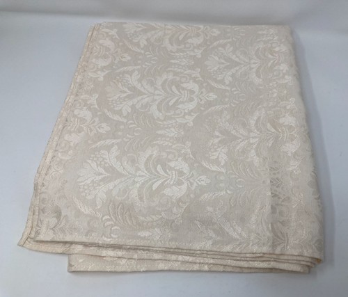 JCPenny Home Collection Ivory Gold Damask Tablecloth - 102 x 58 | eBay