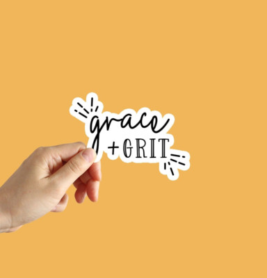 Grace And Grit Sticker Water Bottle Laptop Car Phone Sticker Decal ...