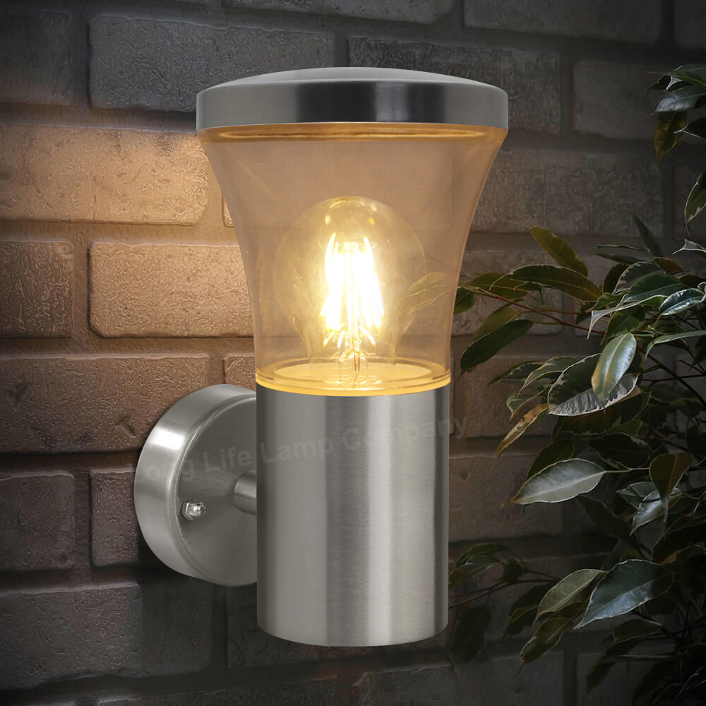 Modern LED Stainless Steel Single Wall Light Outdoor Garden Wall Lamp ...