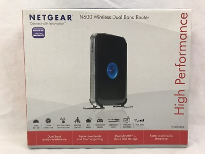 Netgear N600 Wireless Dual Band 4 Port Router 300 Mbps WNDR3400 ...