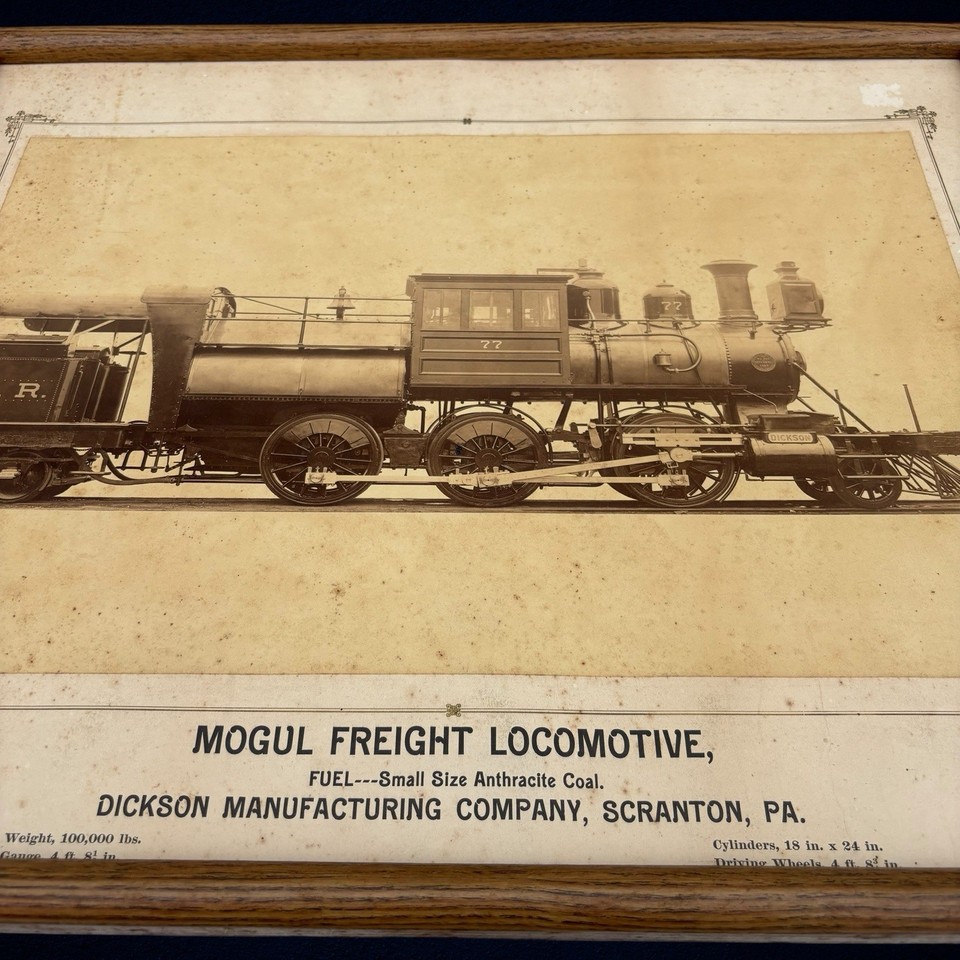Antique Mogul Locomotive Train Railroad Advertising Dickson MFG ...