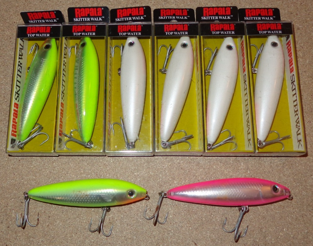 Lot of 8 Rapala Saltwater Skitter Walk SSW-11 Topwater Fishing Lures BN ...