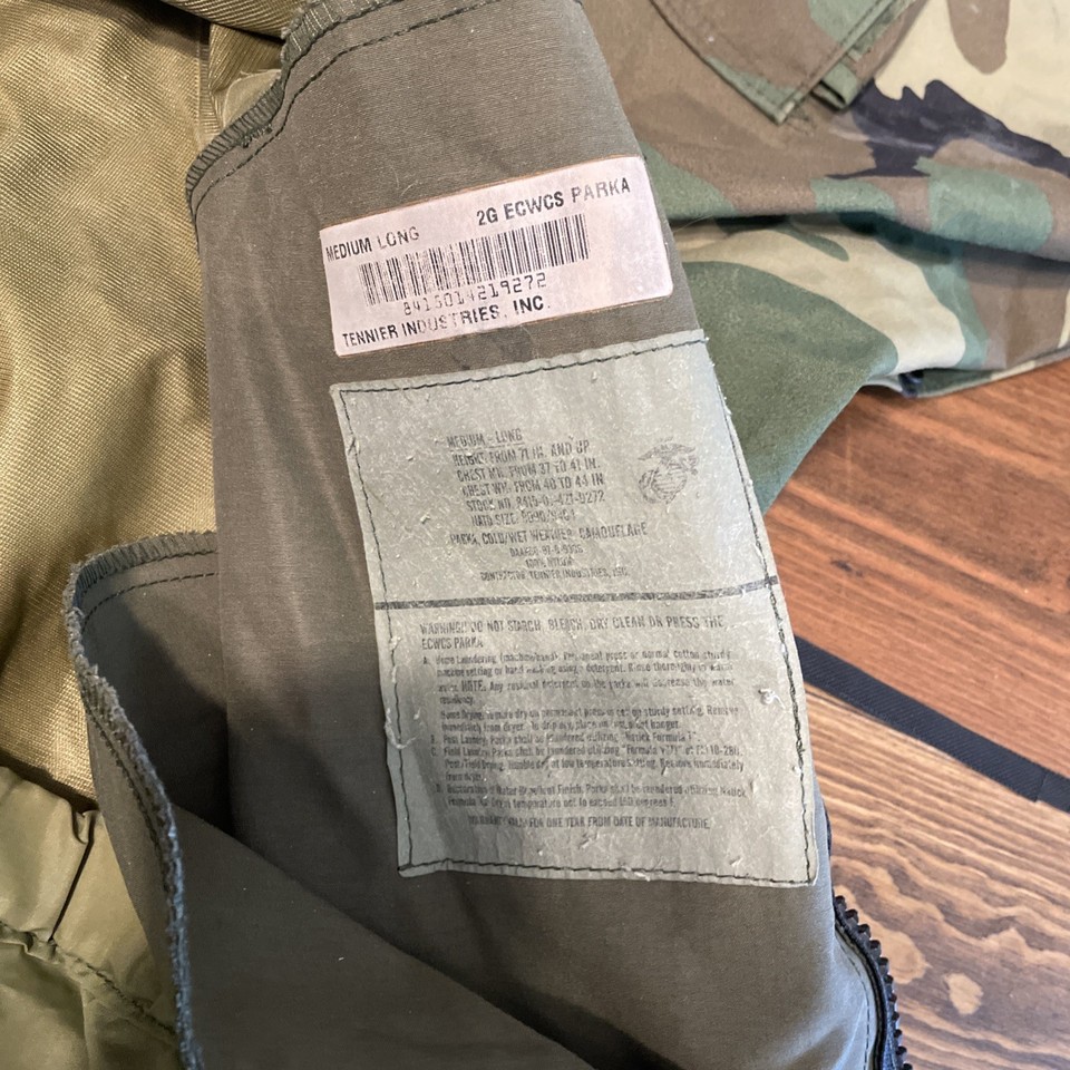 US.ARMY Military Jacket ECWCS PARKA GORE-TEX Black Plain Medium Long 2G ...