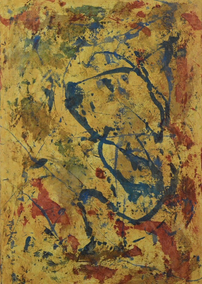 Jackson Pollock Famous Paintings Blue Poles