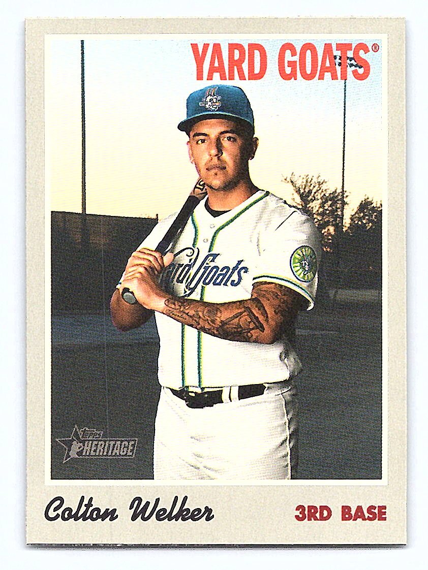 2019 Topps Heritage Minor League Colton Welker #101 Hartford Yard Goats ...