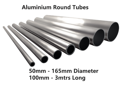 Aluminium Round Tube Hollow 50mm 57mm 63mm 65mm 75mm 100mm 165mm 6082T6 ...
