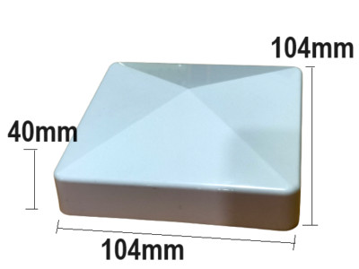 4" Slimeline Cover 100x100 Posts white Hamptons Fence top 25 Pack PVC ...