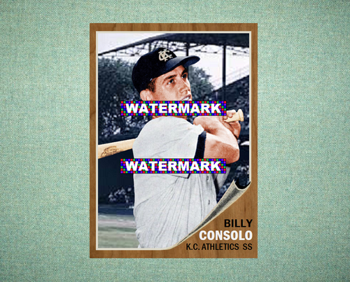 Billy Consolo Kansas City Athletics A's 1962 Style Custom Baseball Art ...