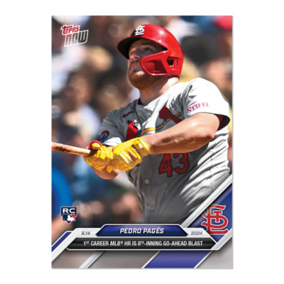2024 MLB Topps NOW 298 PEDRO PAGES 1st HR ST. LOUIS CARDINALS ROOKIE RC ...