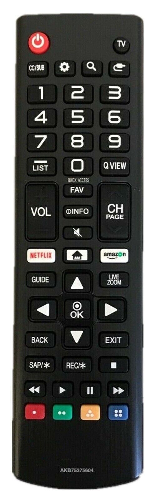 New LG Replacement TV Remote AKB75095307 For LG LCD LED Smart TV All LG ...