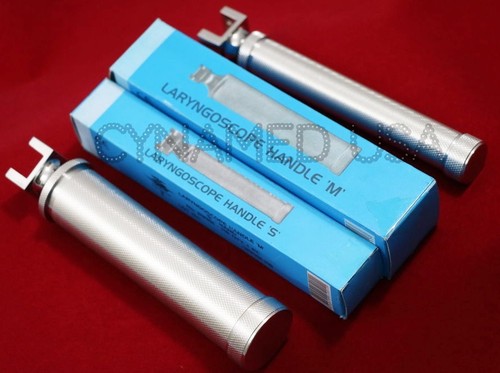 2 Laryngoscope Handle SMALL & Medium EMT Anesthesia Intubation A+ ...
