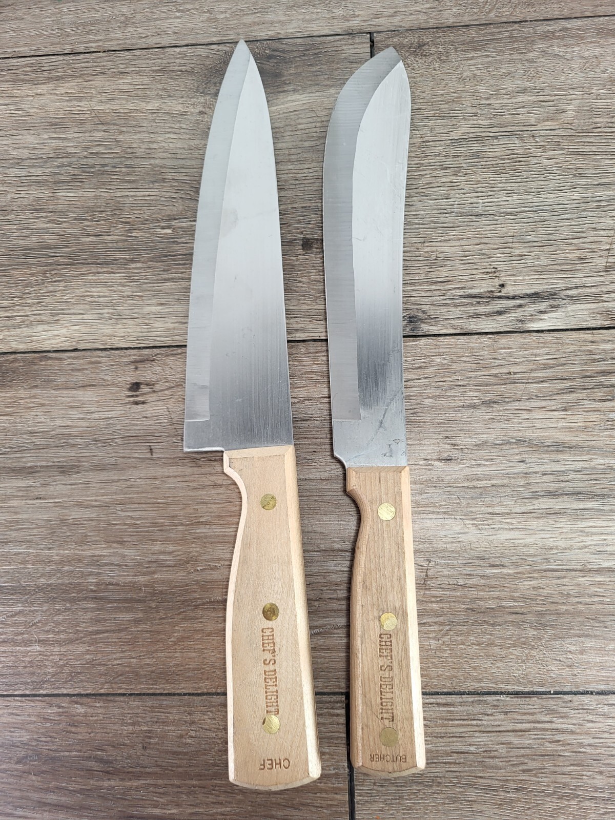 INTERPUR CHEF'S DELIGHT, STAINLESS STEEL, CHEF'S & BUTCHER KNIFE SET | eBay