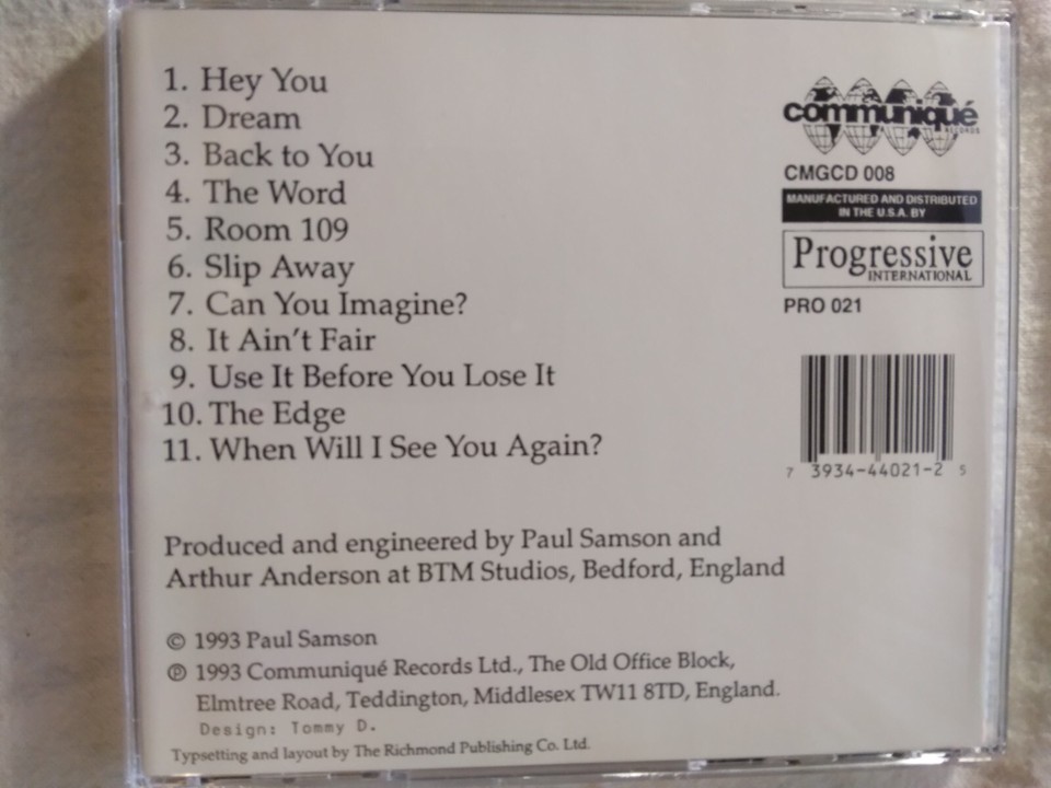 Samson-Self titled (CD) Paul Samson 1993 Progressive label | eBay