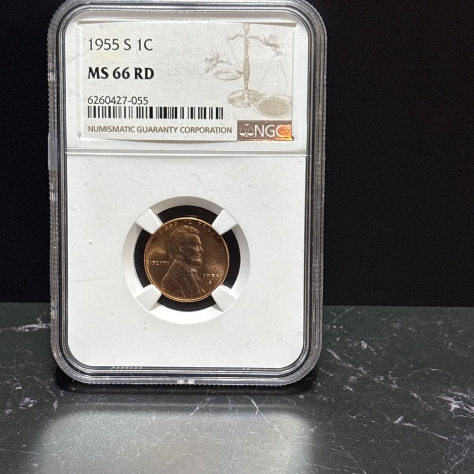 1955 1C RD Lincoln Wheat One Cent NGC MS66RD 8671254-043 | eBay