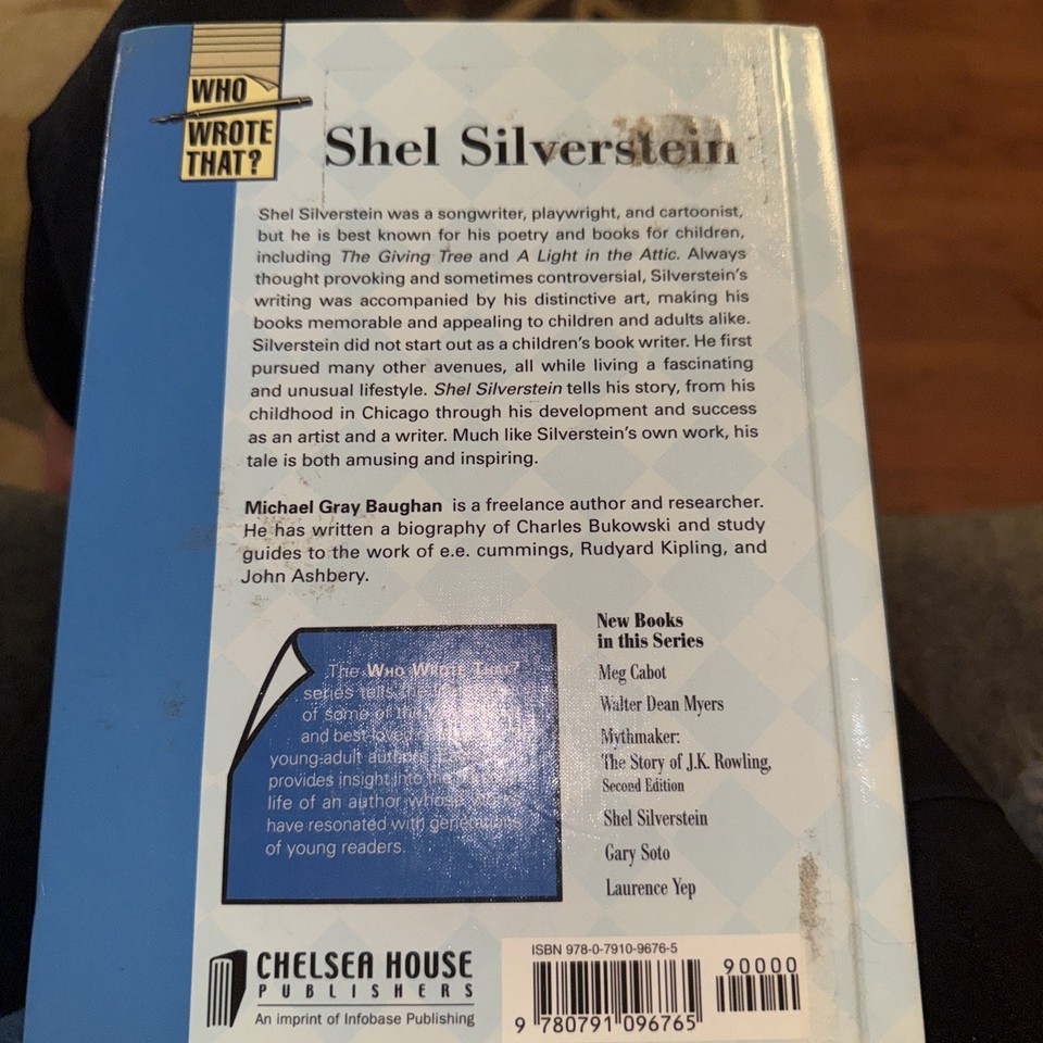 Shel Silverstein (Who Wrote That?) [Library Binding] Baughan, Michael ...