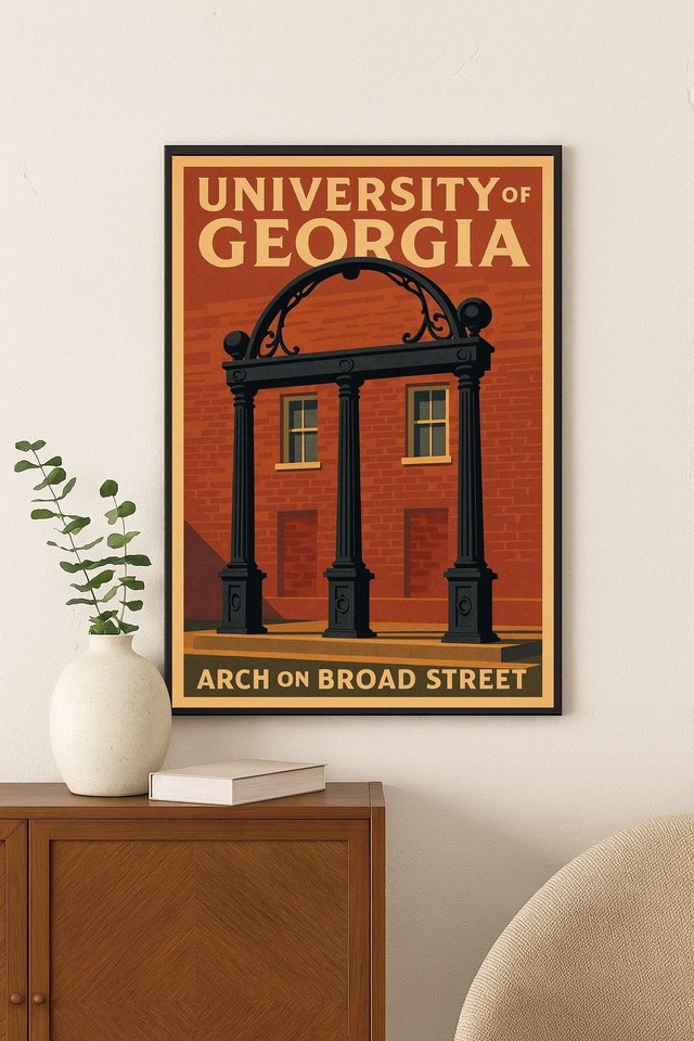 🏛️ University of Georgia Arch Poster - 24x36” Vintage Style Print | eBay