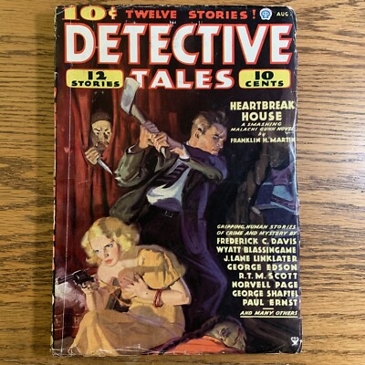 Vintage Pulp Magazine Detective Tales August 1935 Classic Cover VG/FN ...