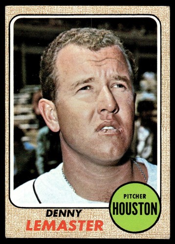 1968 Topps Baseball Denny Lemaster Houston Astros #491 Card EX | eBay