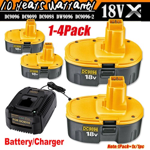 18Volt for Dewalt Battery or Charger DC9096-2 DC9098 DC9099 NEW ...
