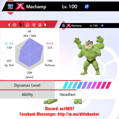 Pokemon Sword/Shield 6IV ULTRA SHINY Machamp / Metal Coat / Adamant ...