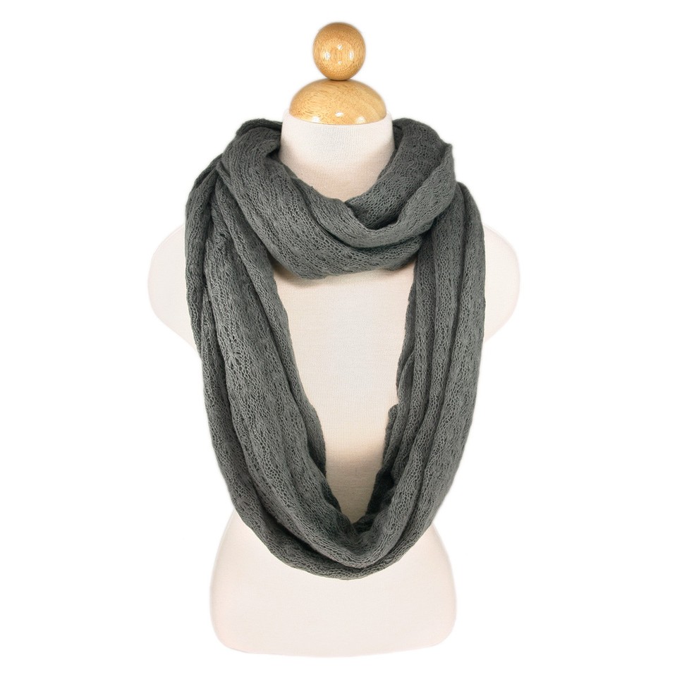 TrendsBlue Premium Solid Color Knit Infinity Circle Scarf - Diff Colors ...