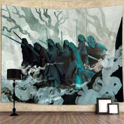 Fantasy Knight Ghost Medieval Extra Large Tapestry Wall Hanging Art ...