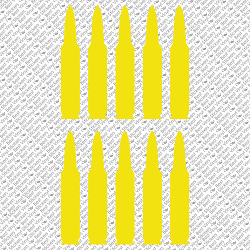 BULLET BULLETS ARMY SPORT WEAPONS DECORATION VINYL DECAL STICKER (B-01 ...