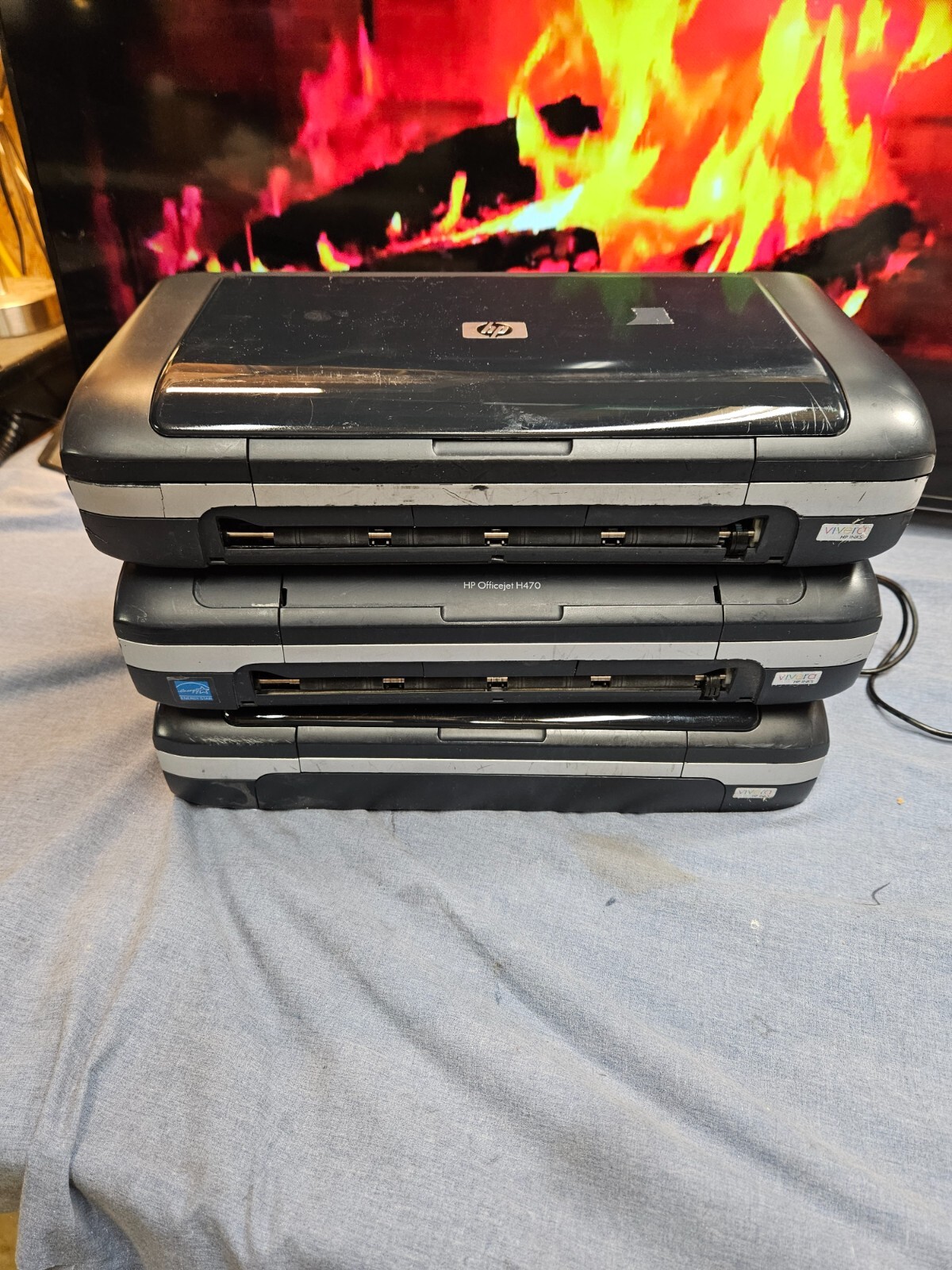 HP OfficeJet H470 Mobile Inkjet Printer (LOT OF 3 PRINTERS ...